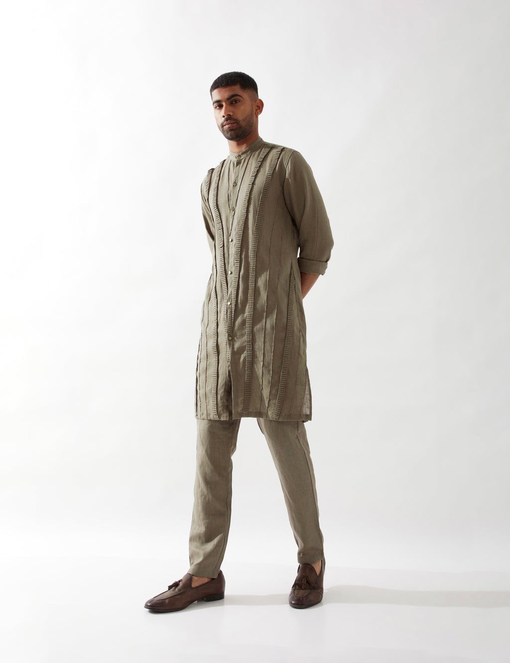 KADEN KURTA SET - OLIVE – Son Of A Noble